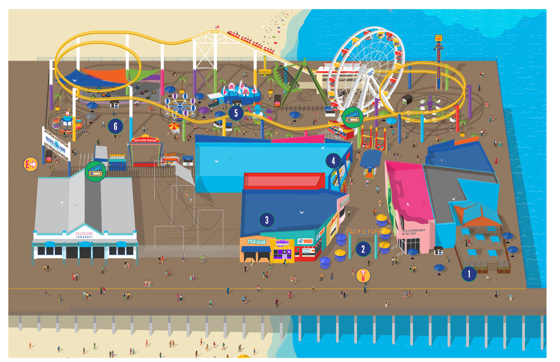 Map - Pacific Park® | Amusement Park on the Santa Monica Pier